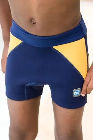 SPLASH ABOUT Jammer Swim Diaper Shorts - Navy/yellow