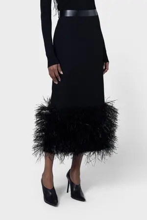 ROKSANDA Zari Textured Pencil Skirt - Black