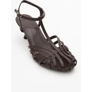 PROLOGUE SHOES Strappy Sandal - Brown
