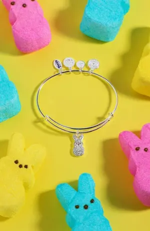 ALEX AND ANI Peeps Pave Crystal Bunny Charm Bangle