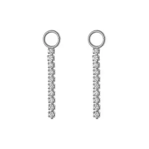 OUTOFOFFICE Multi Pavé Earring Charm - Silver