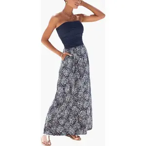 LASCANA Strapless Bandeau Maxi Dress - Navy
