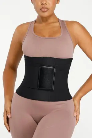 SHAPELLX Airslim Triple Compression Latex Waist Trainer - Black