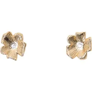Maje Flower Stud Earrings - Gold