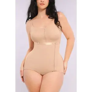 SHAPELLX Airslim Built-in Tummy Control Cincher Brief Bodysuit - Beige