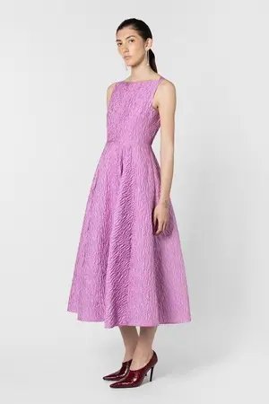 ROKSANDA Tera Cloque Textured Midi Dress - Blush
