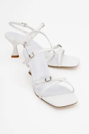 PROLOGUE SHOES Nebel Strappy Stiletto Sandal - White