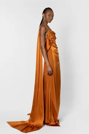 ROKSANDA Lysa Silk Maxi Dress - Cinnamon