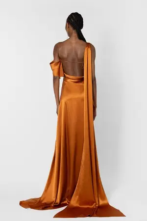 ROKSANDA Lysa Silk Maxi Dress - Cinnamon
