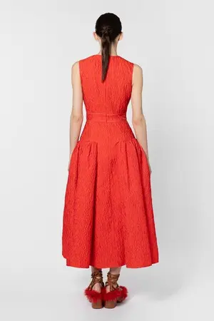 ROKSANDA Aya Cloque Midi Dress
