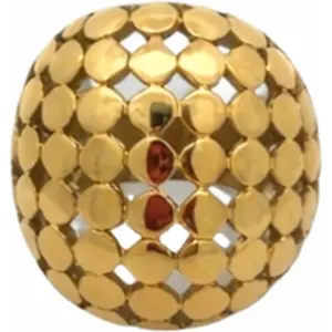 GEMINI JEWELRY Textured Dome Statement Ring - Yellow