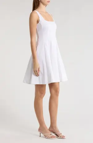 Staud Wells Stretch Cotton Minidress