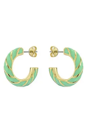 Ted Baker London Tiffany Twist Enamel Hoop Earrings