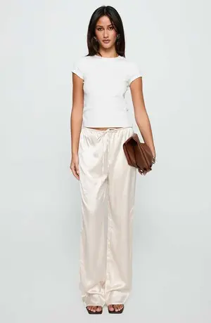 Princess Polly Soul Star Satin Wide Leg Pants