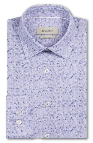 Bugatchi James Ooohcotton® Abstract Print Twill Button-up Shirt