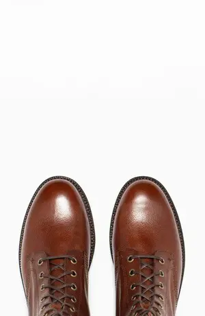 GRANT STONE Combat Lace Up Boots - Cotto