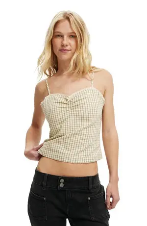 COTTON ON Bow Cotton Cami - Neutral Check