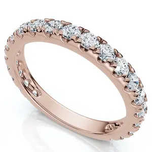 BLISS DIAMOND 0.84ct Diamond 3/4 Eternity Band In 14k Gold - 14k Rose Gold