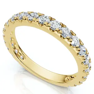 BLISS DIAMOND 0.84ct Diamond 3/4 Eternity Band In 14k Gold - 14k Yellow Gold