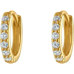 OUTOFOFFICE Pavé Seven Mm Huggie Hoop Earring - Gold