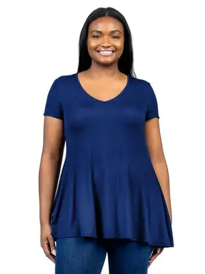 24seven Comfort Apparel Short Sleeve Kaftans Tunics