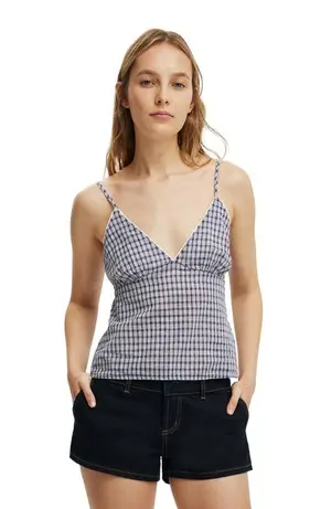 COTTON ON The Daydream Cami Harri Check Navy