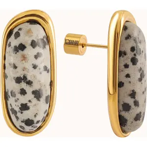 JOIANA JEWELRY Kaia Stone Earrings Dune/gold