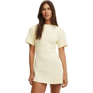 COTTON ON Boxy Tuck T-shirt Mini Dress - Vanilla Glow