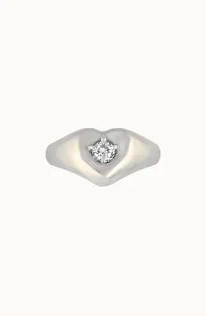 JOIANA JEWELRY Sweetheart Ring - White Silver