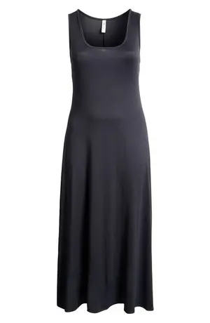 24SEVEN COMFORT APPAREL Sleeveless Scoop Neck Maxi Dress - Grey