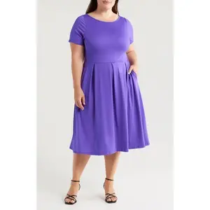 24seven Comfort Apparel Boatneck Day Dresses