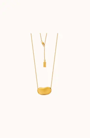 JOIANA JEWELRY Jumbo Bean Pendant Necklace - Gold