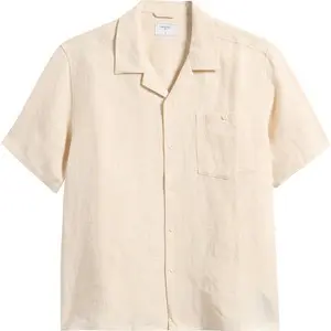 PERCIVAL Cuban Linen Camp Shirt - Cream