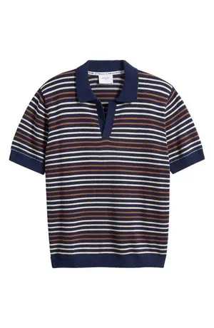 PERCIVAL Douglas Stripe Johnny Collar Polo