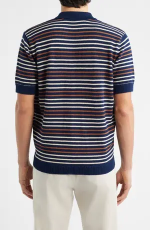 PERCIVAL Douglas Stripe Johnny Collar Polo