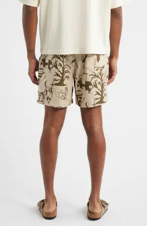 Oas Poplan Porto Linen Drawstring Shorts