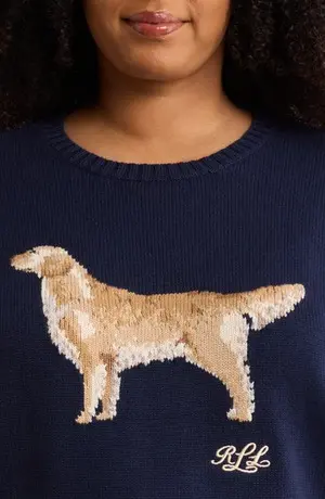 Ralph Lauren Dog Graphic Cotton Sweater