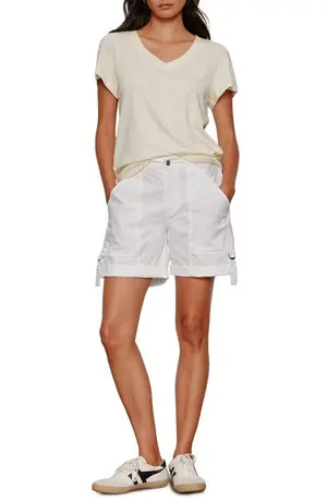 Sanctuary Stretch Cotton Shorts - White