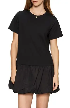 Sanctuary Mixed Media Bubble Hem Mini Dress