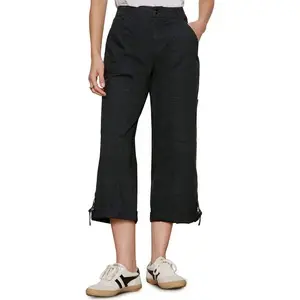 Sanctuary Cargo Pants In Stretch Cotton - Black