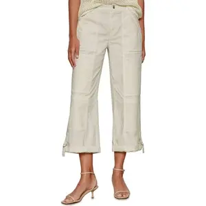 Sanctuary Stretch Cotton Cargo Pants - Washed Lemon Yellow