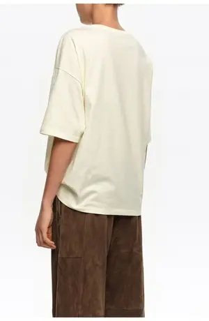 Bimba Y Lola Floral Logo T-shirt - Ivory