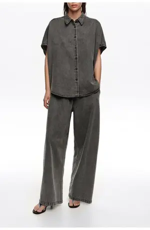 Bimba Y Lola Washed Fluid Jogger Trousers - Washed Black