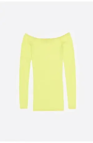 Bimba Y Lola Ribbed Fitted Sweater - Lime