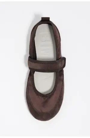Bimba Y Lola Velcro Ballerina Sneaker - Chocolate