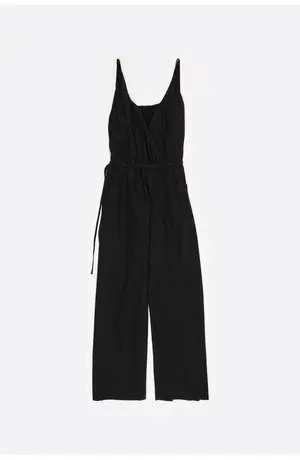 Bimba Y Lola Strappy Jumpsuit With Gathered Inner Top - Black