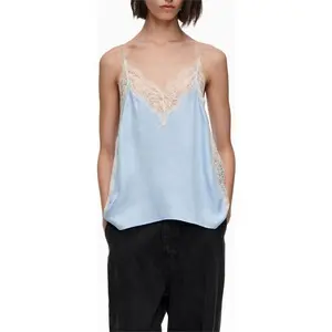 Bimba Y Lola Lace Trim Camisole Top - Light Blue