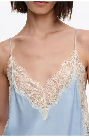 Bimba Y Lola Lace Trim Camisole Top