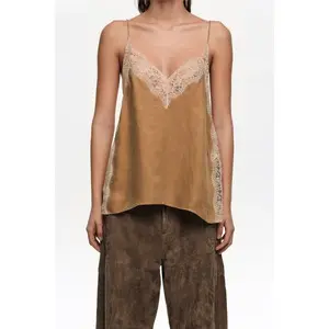 Bimba Y Lola Lace Camisole Top - Toffee