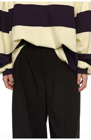 Bimba Y Lola Textured Bell-bottom Trousers - Black